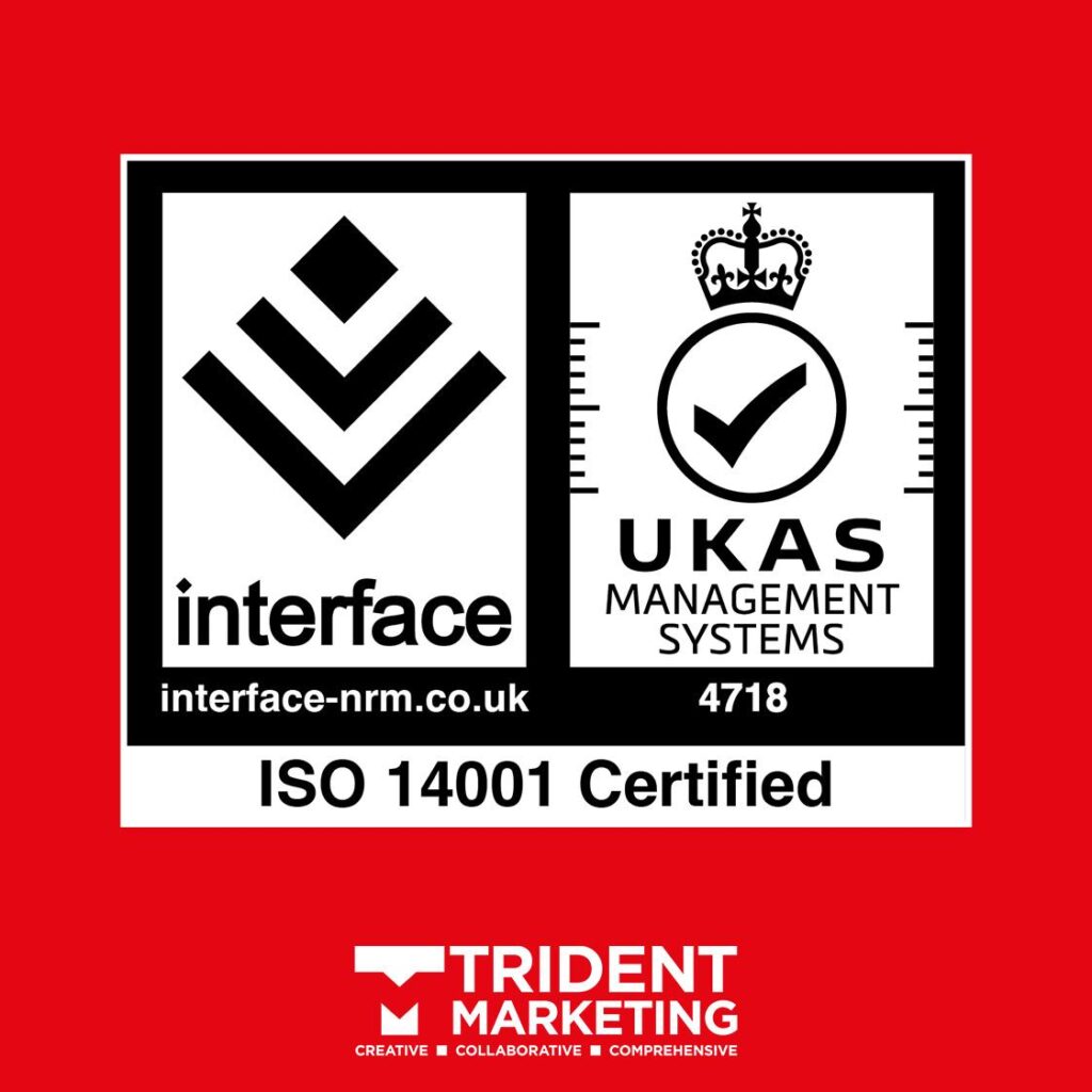 Our ISO 14001 Logos Are Here! – Trident Marketing Anglia Limited
